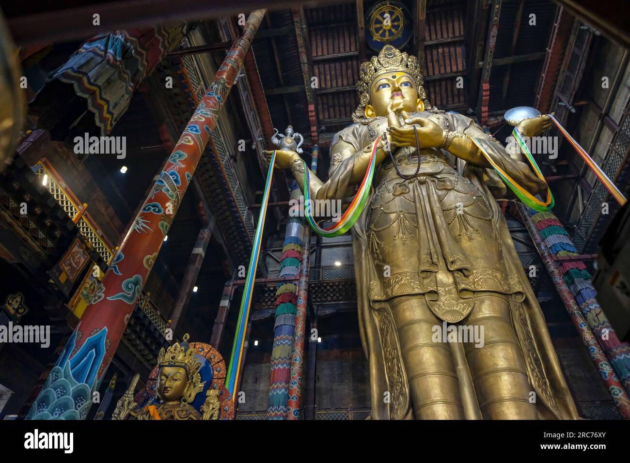 Ulaanbaatar, Mongolia - July 10, 2023: Views of the Gandantegchinlen Monastery in Ulaanbaatar ...