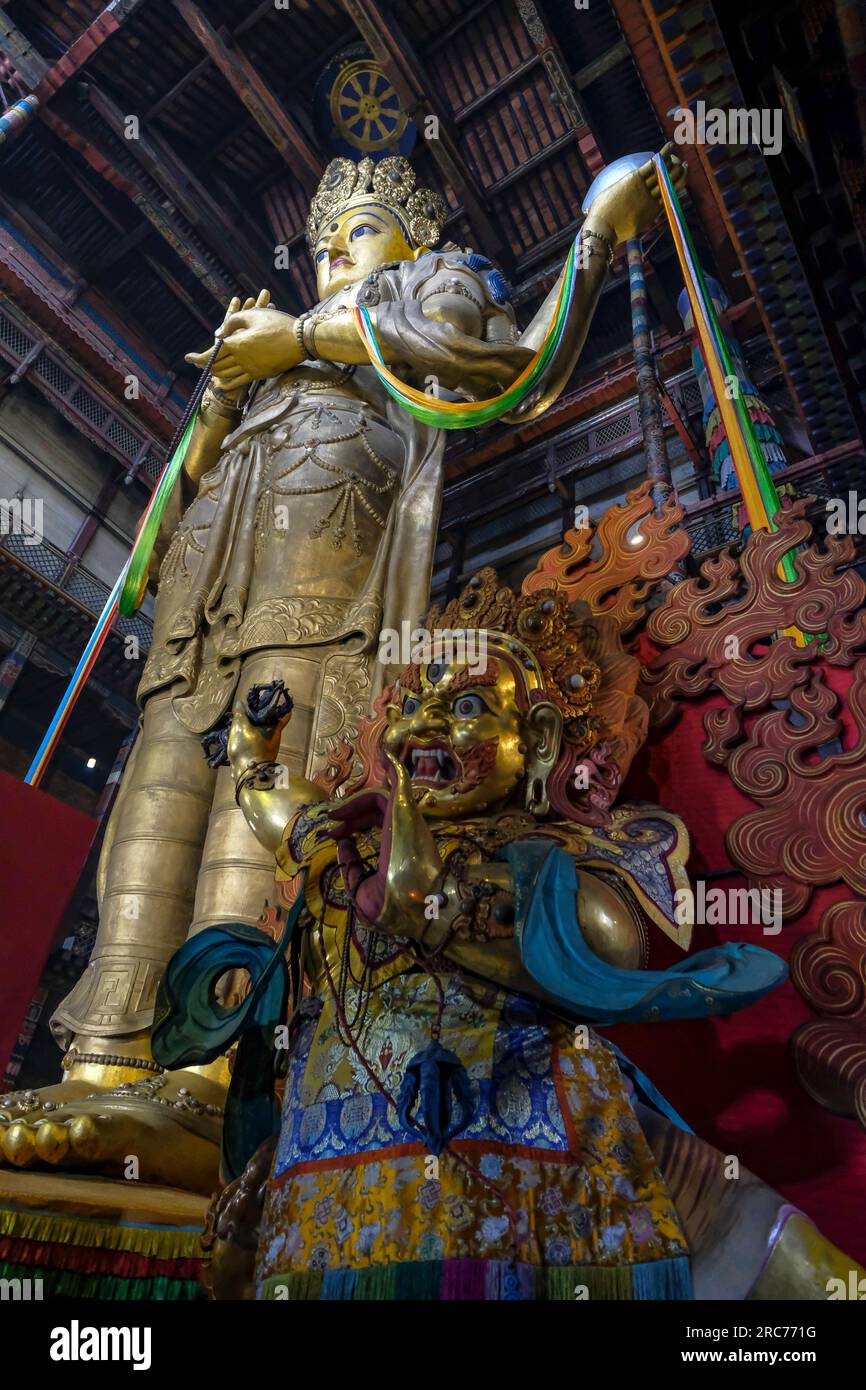 Statue in gandan monastery hi-res stock photography and images - Alamy
