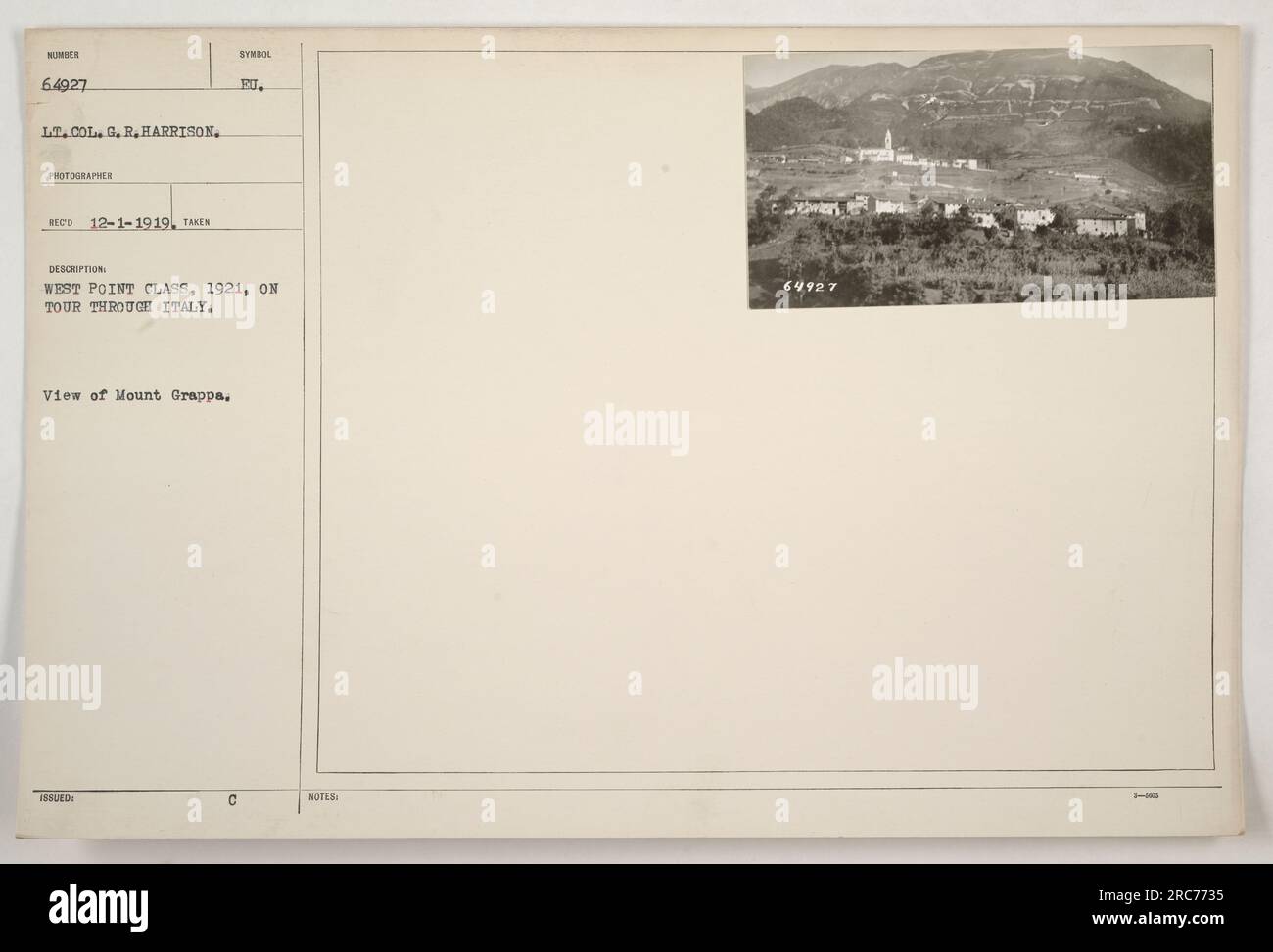 "West Point class of 1921 on tour through Italy, captured in a ...