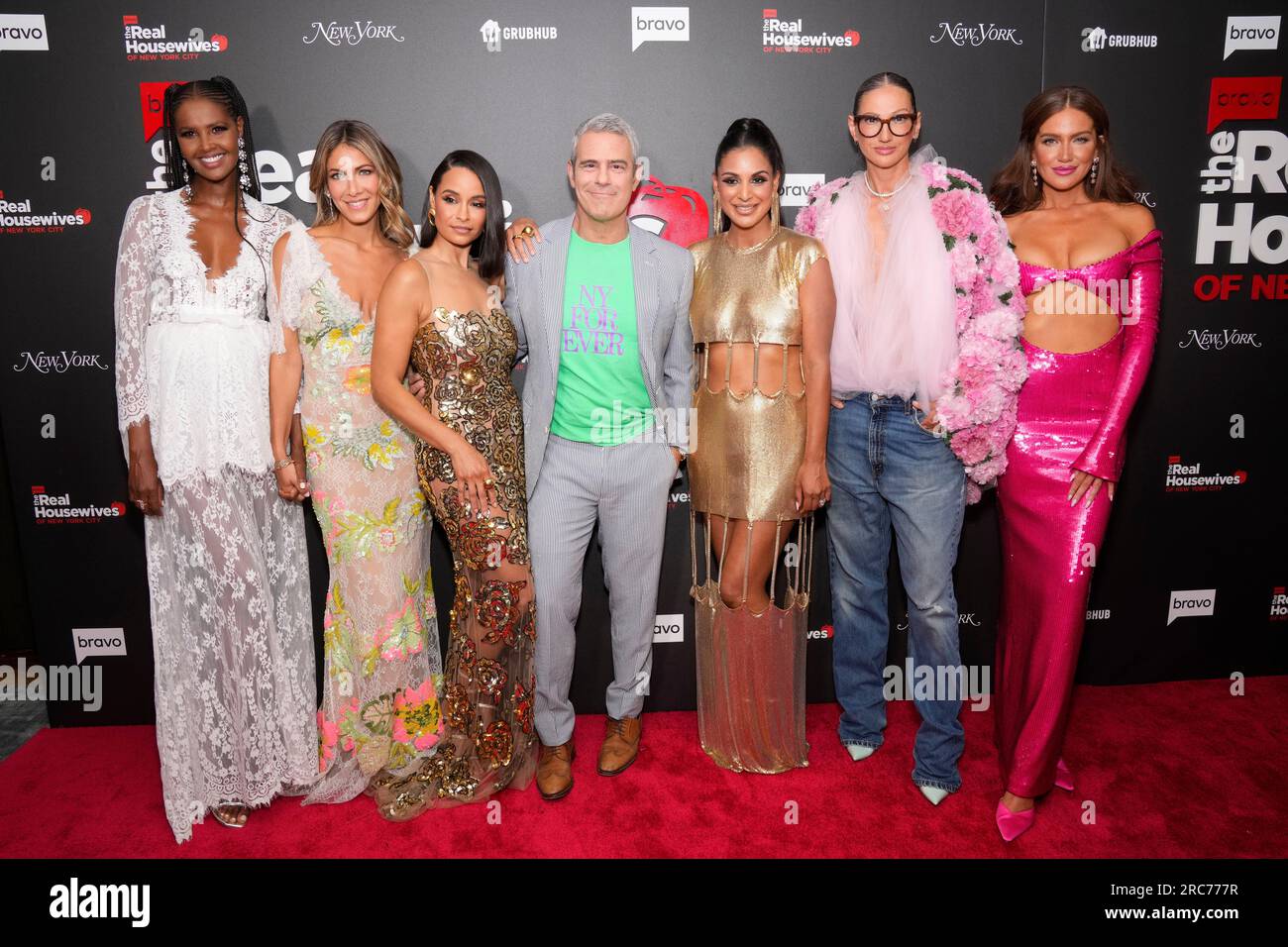 Ubah Hassan, from left, Erin Lichy, Sai De Silva, Andy Cohen, Jessel Taank, Jenna Lyons and ...