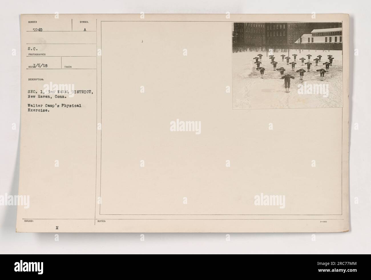 group of soldiers participating in Walter Camp's physical exercise in ...