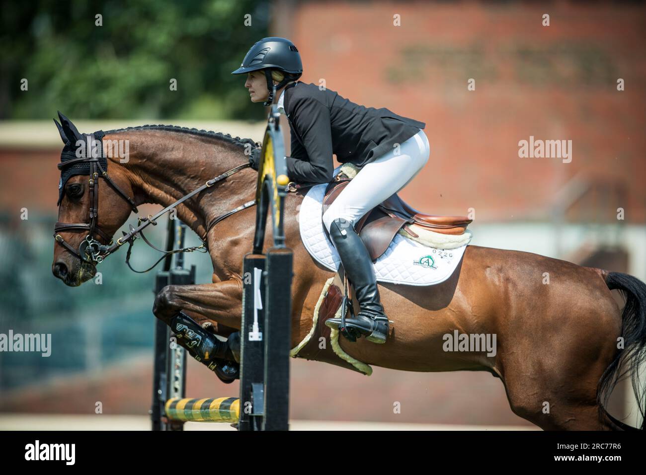 Tiffany Foster of Canada competes in the Rolex North American Grand ...