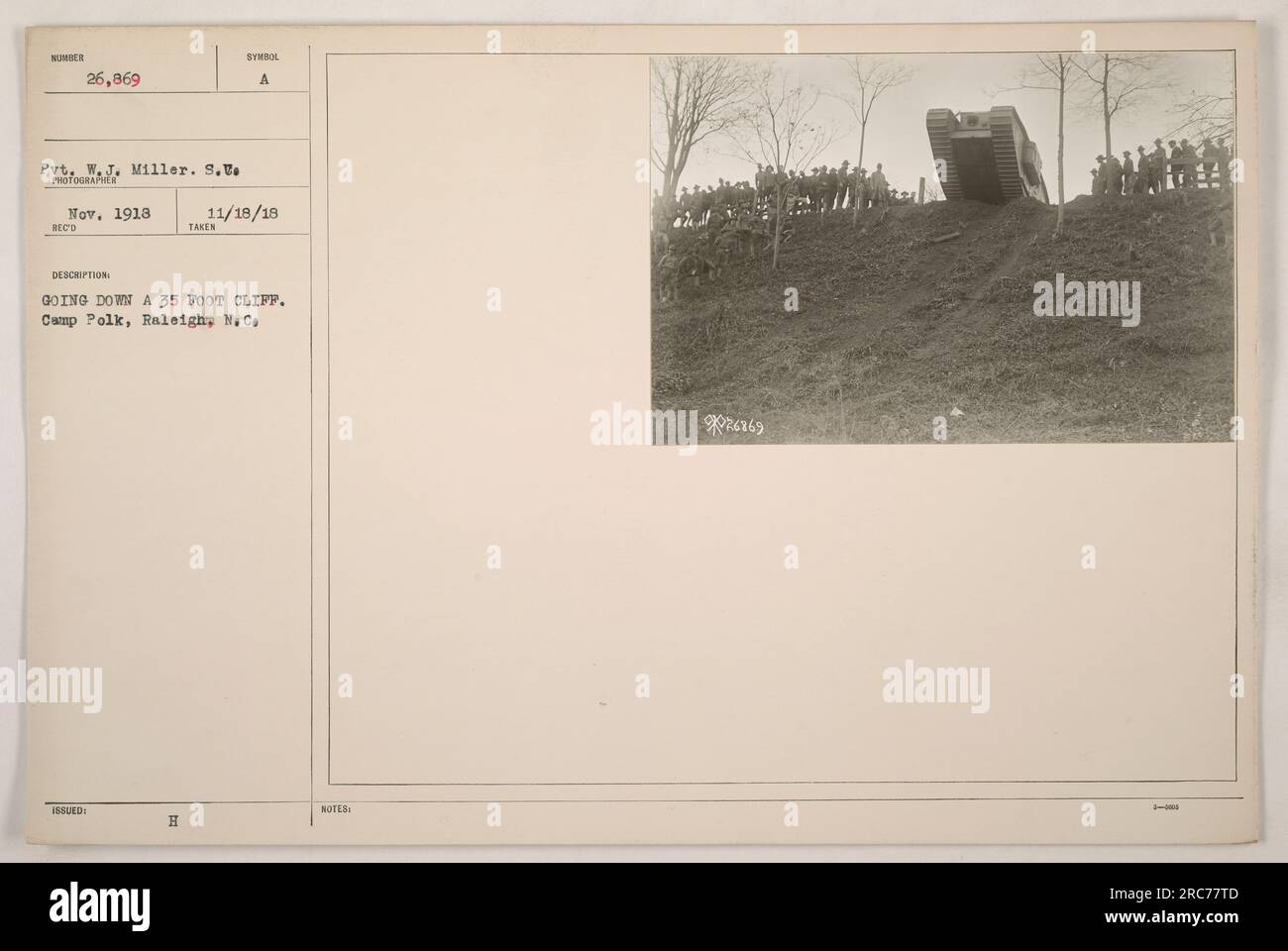 Soldier descending a 35-foot cliff at Camp Polk in Raleigh, North ...