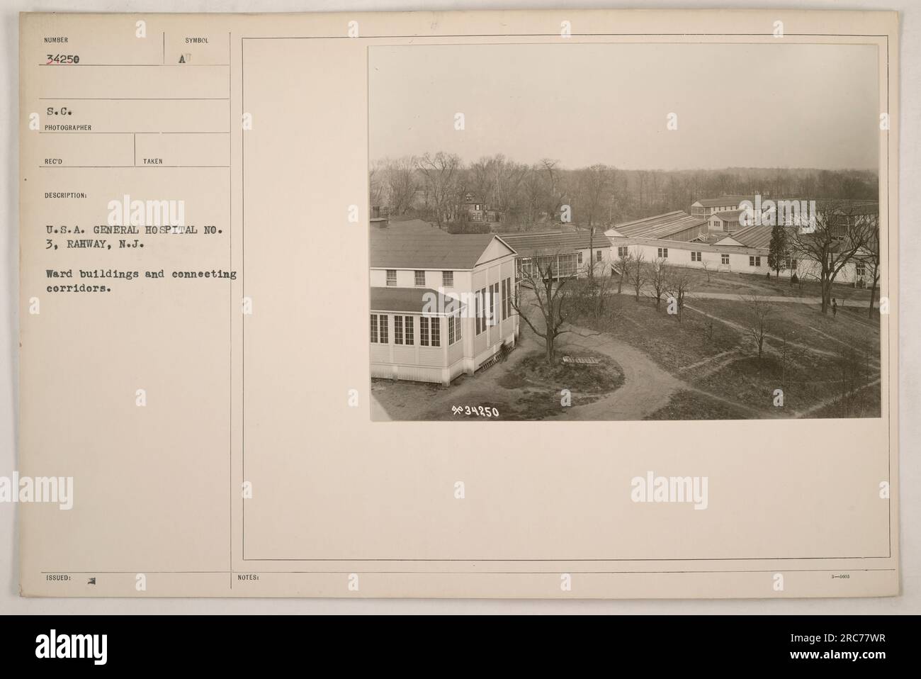 The photograph shows the ward buildings and connecting corridors of ...