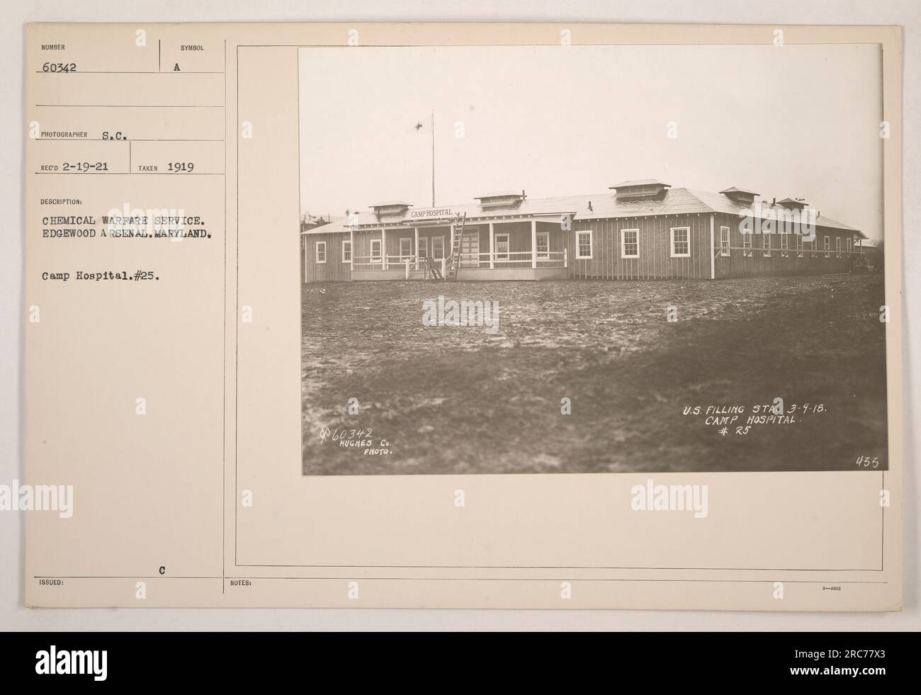 Camp Hospital #25, located at Edgewood Arsenal in Maryland. This ...