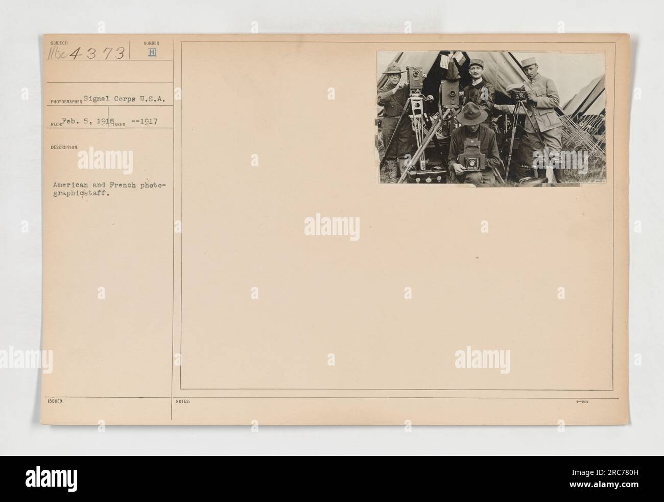 American and French photographic staff collaborating during World War I ...