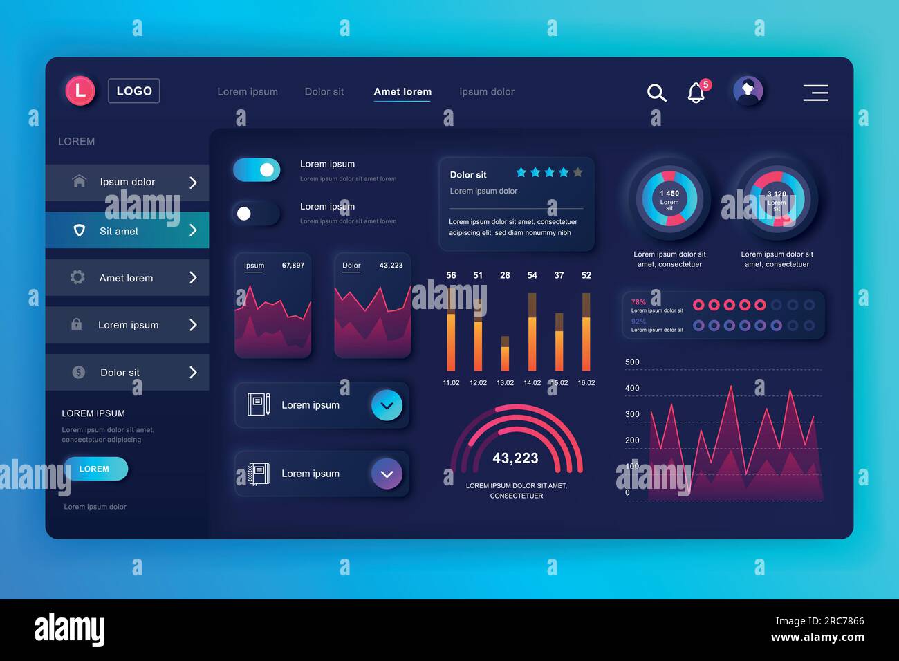 Neomorphic vector vectors hi-res stock photography and images - Alamy