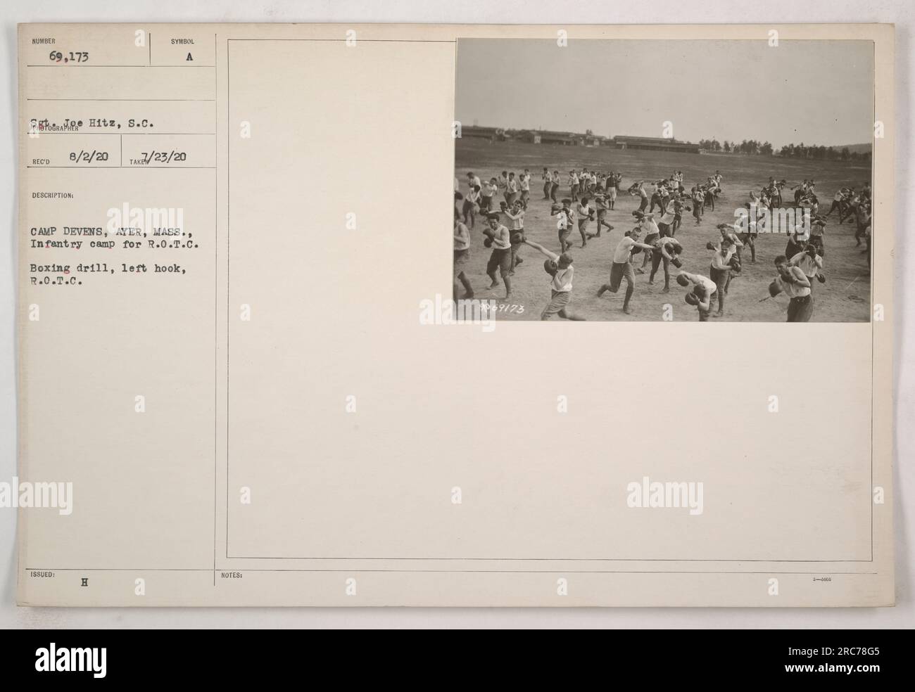 Soldiers of the R.O.T.C. (Reserve Officers' Training Corps) at Camp ...