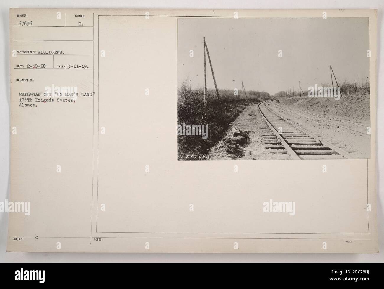 This image shows a railroad cut in the "No Man's Land" area of the ...