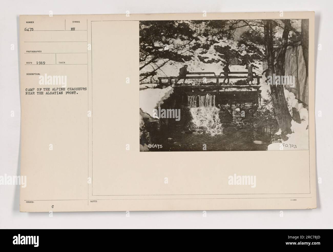 Image of the camp of the Alpine Chasseurs near the Alsation front. The ...