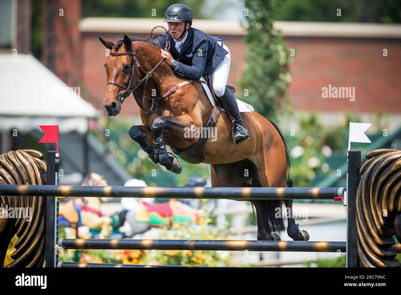 Matthew Sampson of Great Britain competes in the Rolex North American ...