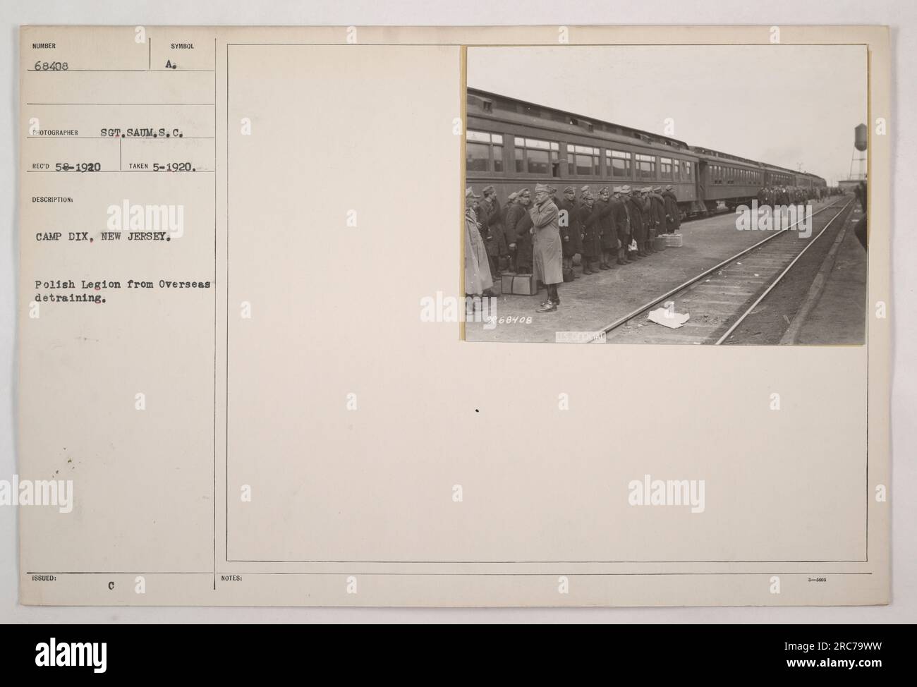 Polish Legion from Overseas arriving at Camp Dix, New Jersey. Photo ...
