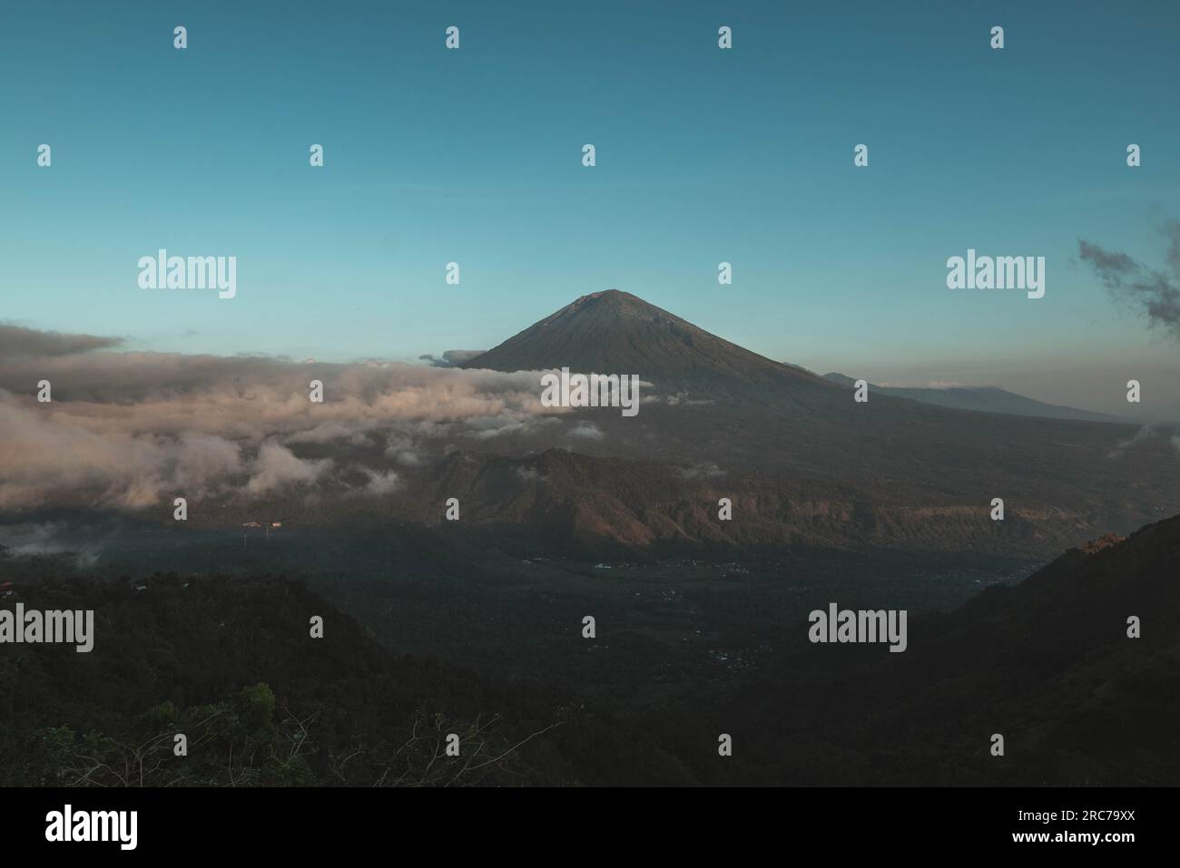 sunrise volcano view on Bali Stock Photo - Alamy