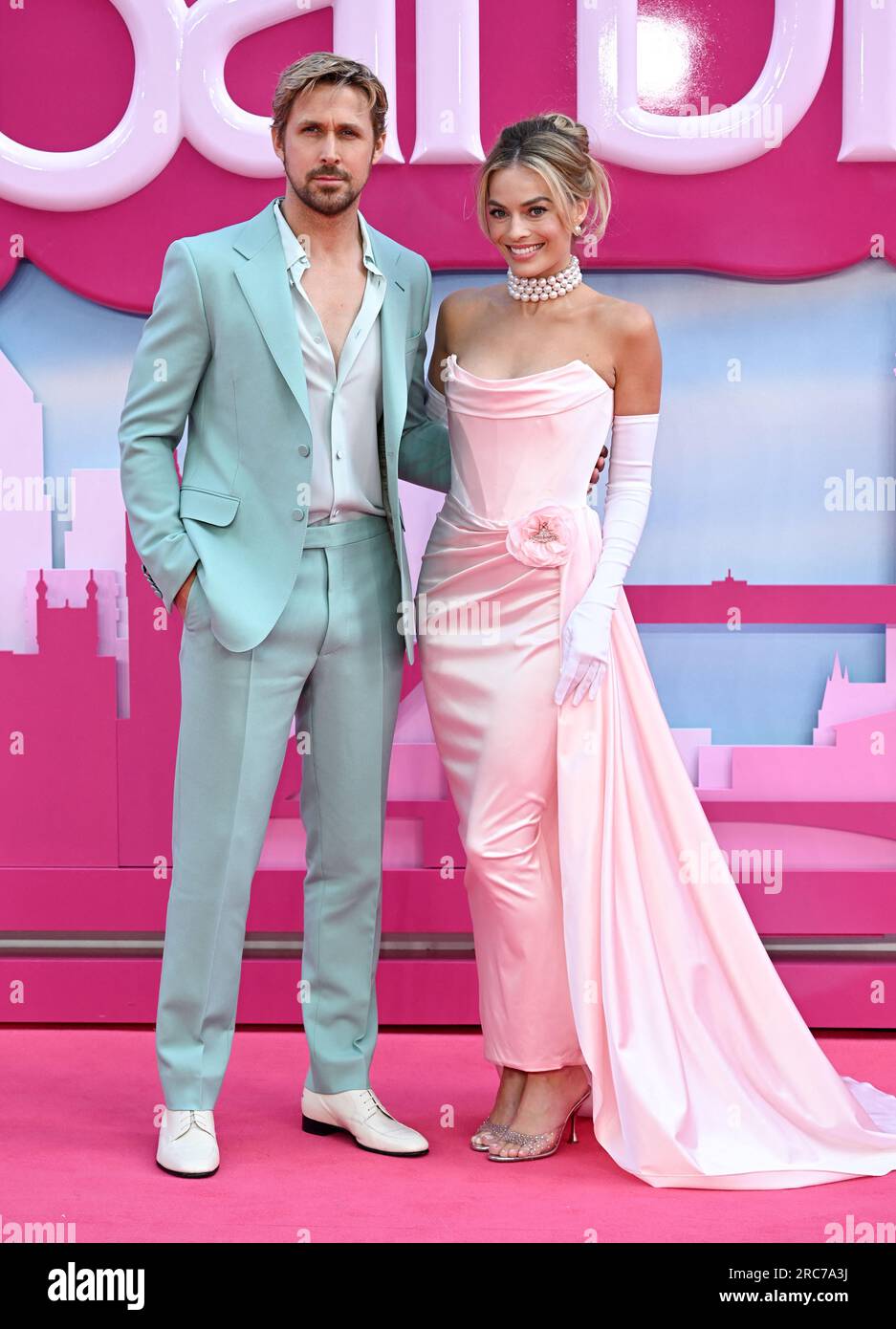 London, UK. 12th July, 2023. Ryan Gosling and Margot Robbie at the ...