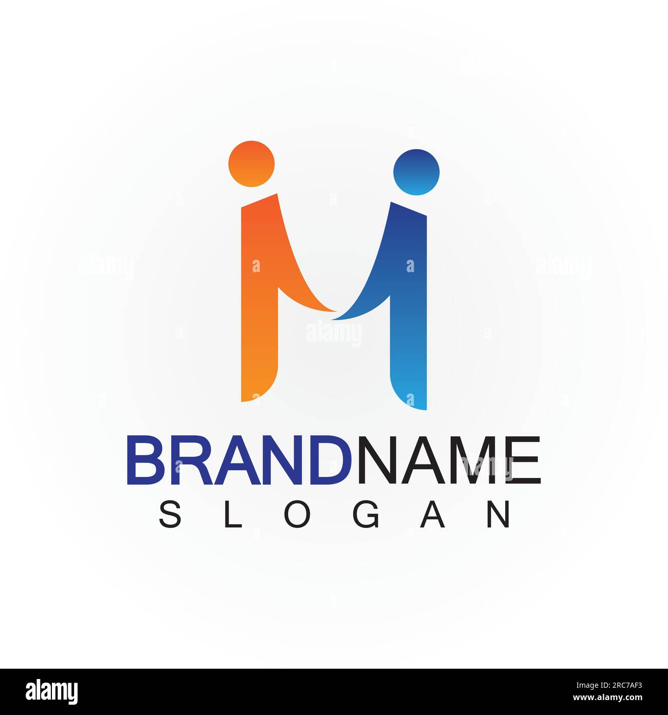 M Letter people concept Logo Template Vector Illustration Stock Vector ...