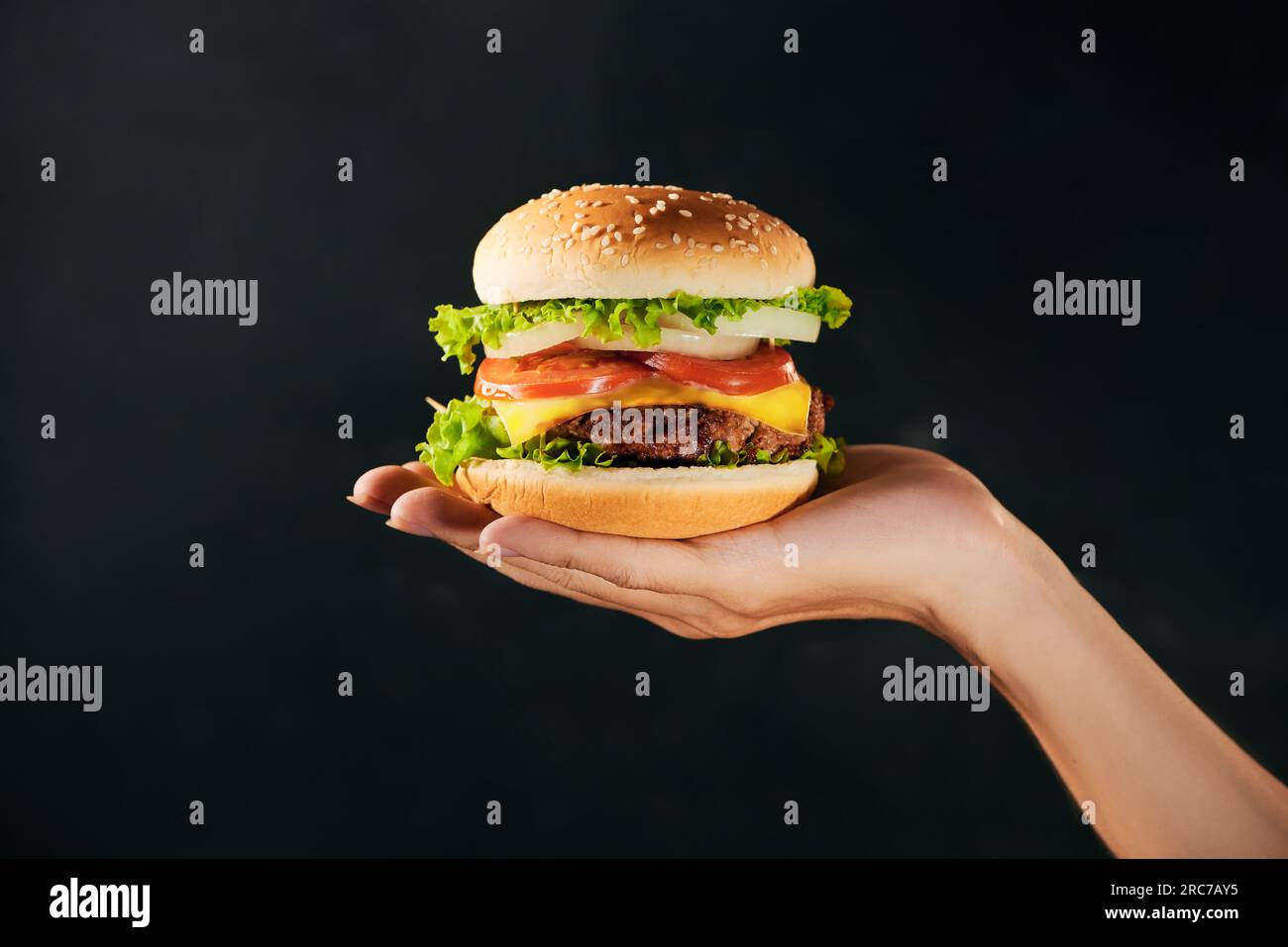 Fat man eating hamburger on hi-res stock photography and images - Alamy
