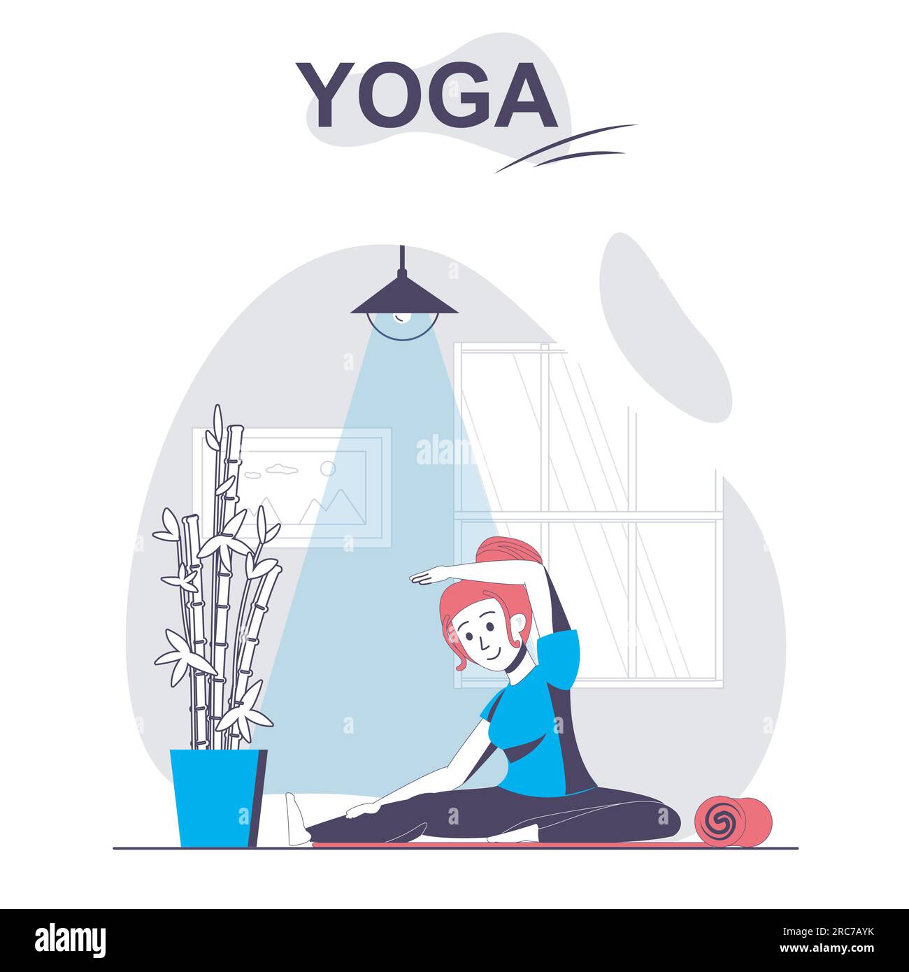 Woman yoga asanas vector vector vectors hi-res stock photography and ...