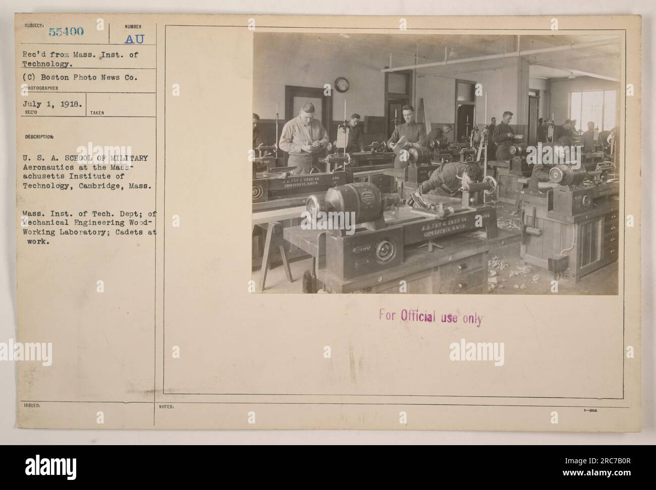 US Army cadets work at the woodworking laboratory at the US School of ...