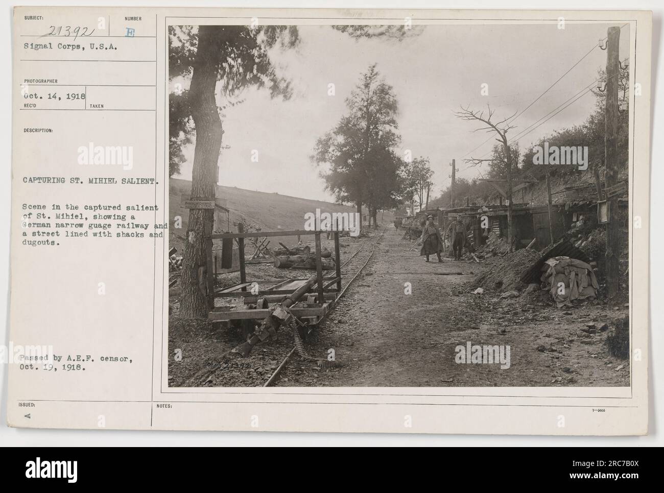 This photograph shows a scene in the captured salient of St. Mihiel ...