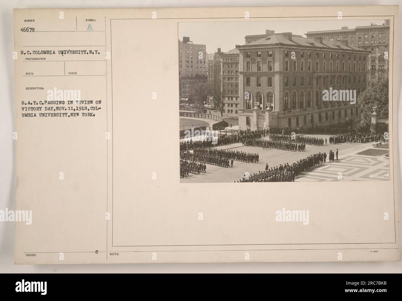 Soldiers from the S.A.T.C. (Student Army Training Corps) are seen ...