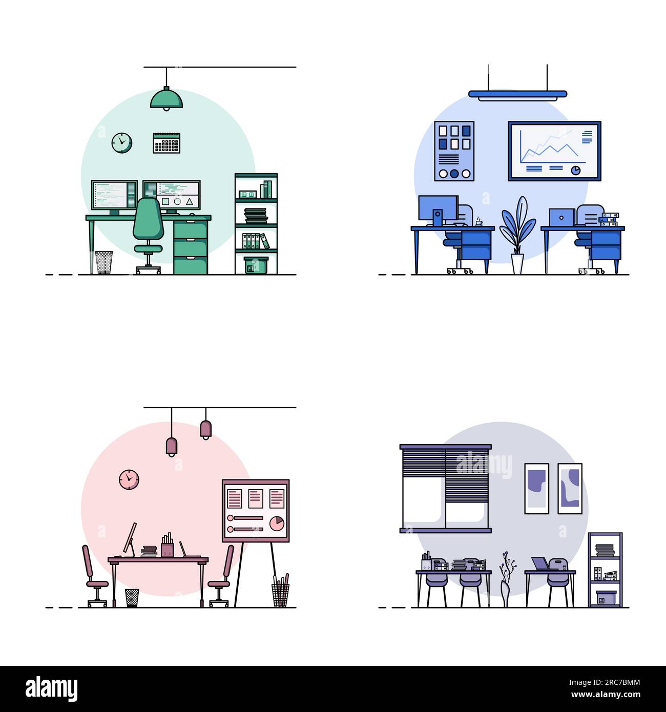 Office chair icon flat Cut Out Stock Images & Pictures - Alamy