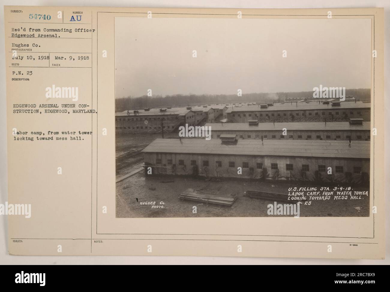 The image shows the Edgewood Arsenal under construction in Edgewood, MD ...