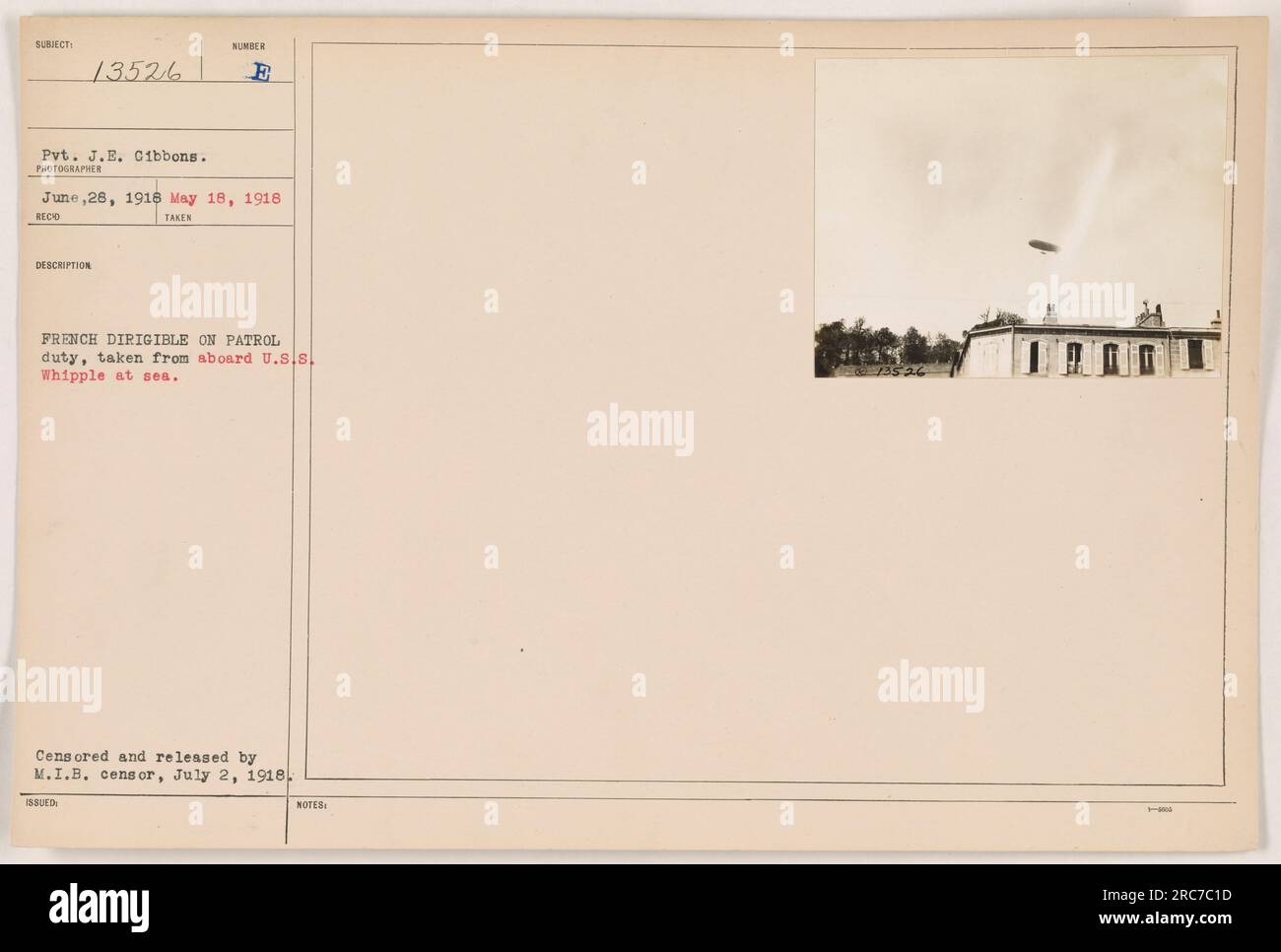 Caption: "Pvt. J.E. Cibbons aboard the U.S.S. Whipple captured this ...