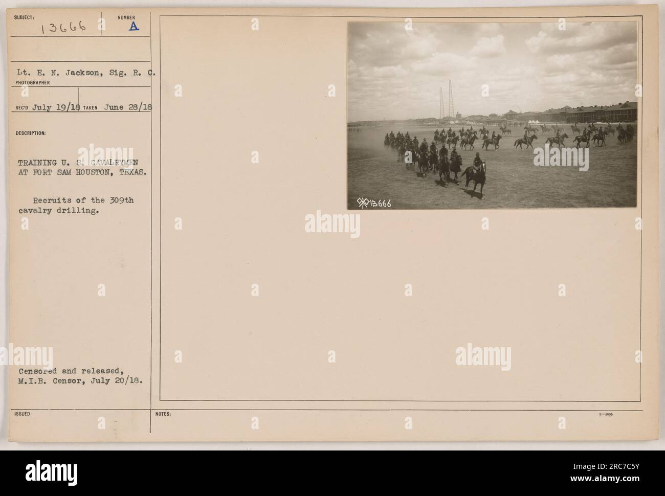 Lt. E. N. Jackson of the Signal Reserve Corps is seen in this photo ...