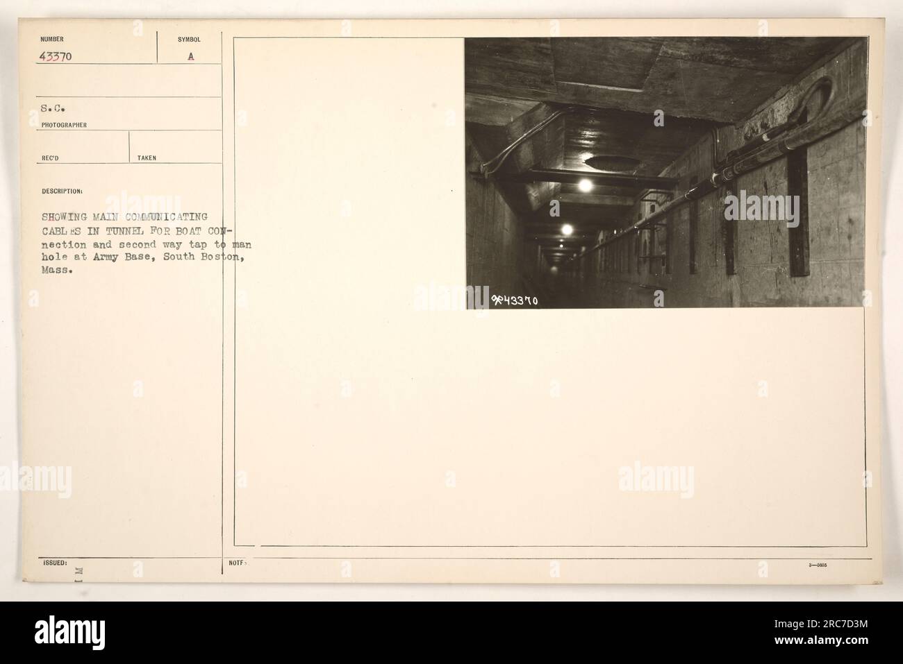 The photograph portrays the main communicating cables located in a ...