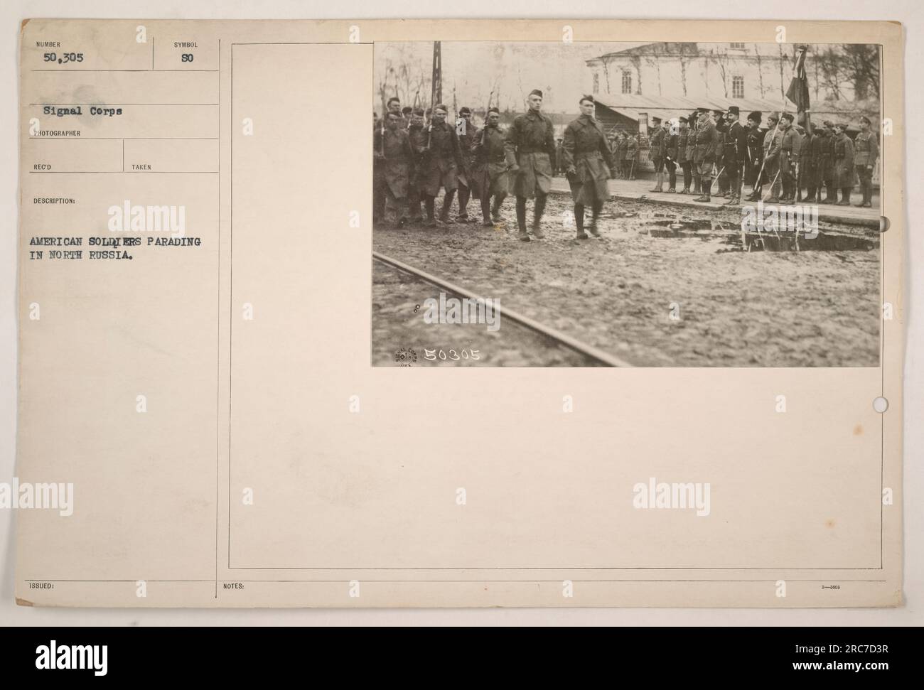 "Circa 1918: American soldiers parading in North Russia during World ...