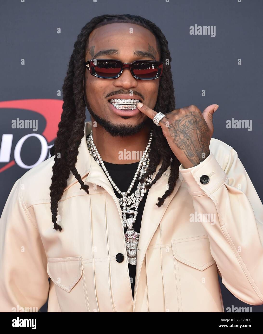 Hollywood, USA. 12th July, 2023. Quavo arriving to the 2023 ESPY Awards ...