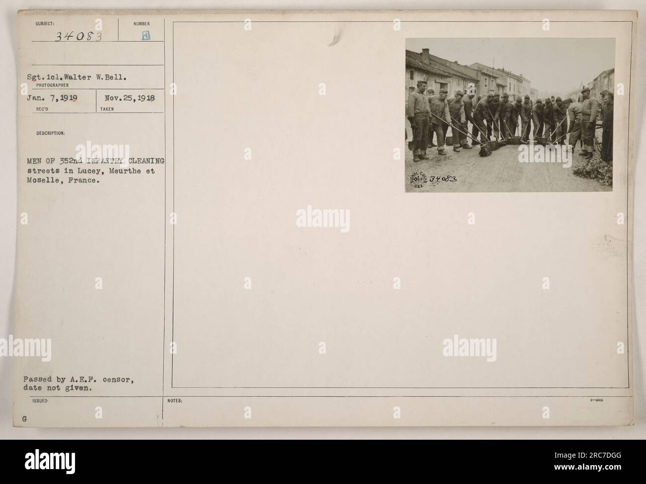 Soldiers of the 352nd Infantry Division cleaning the streets in Lucey ...