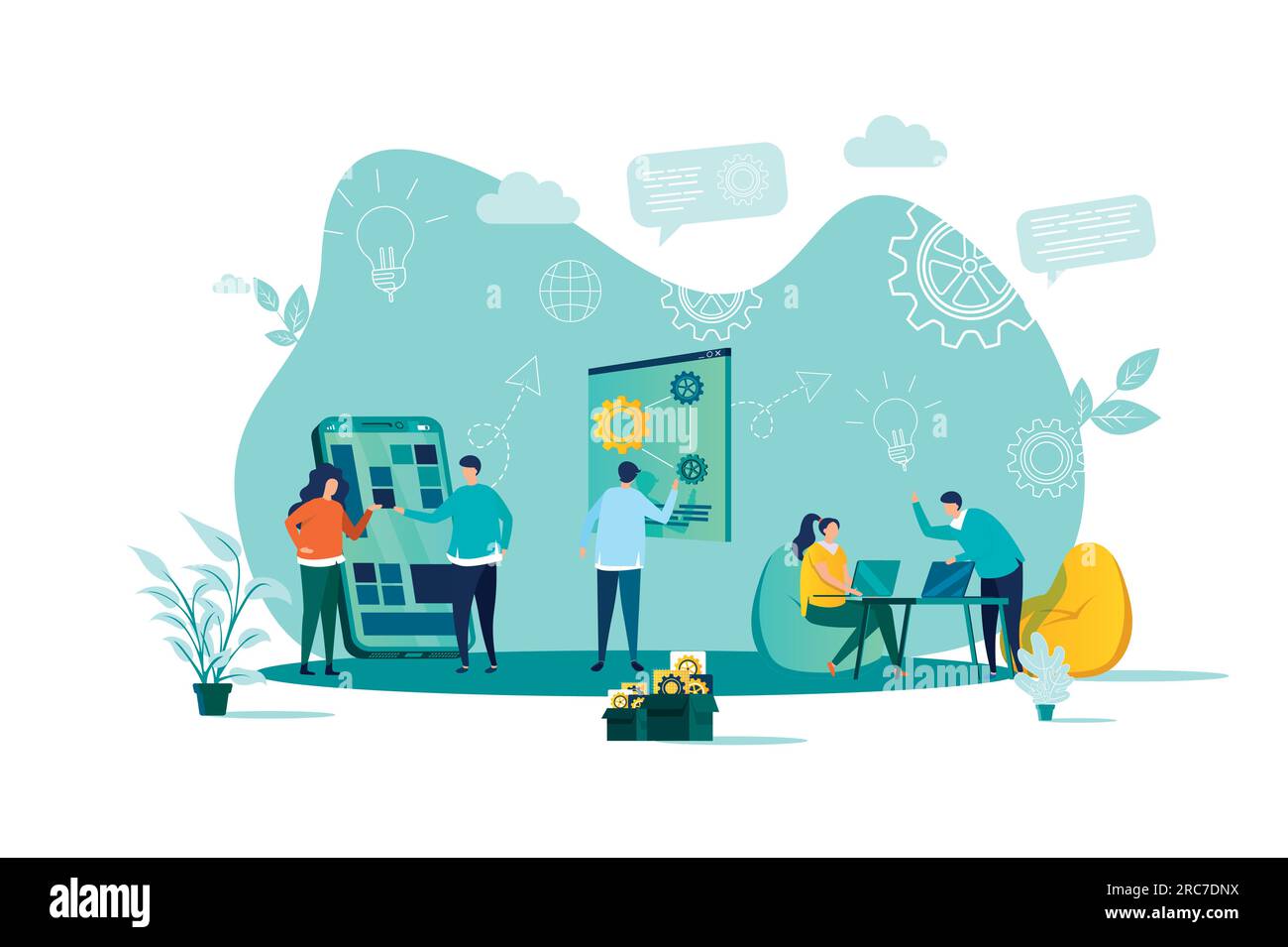 Workspace communication Stock Vector Images - Alamy