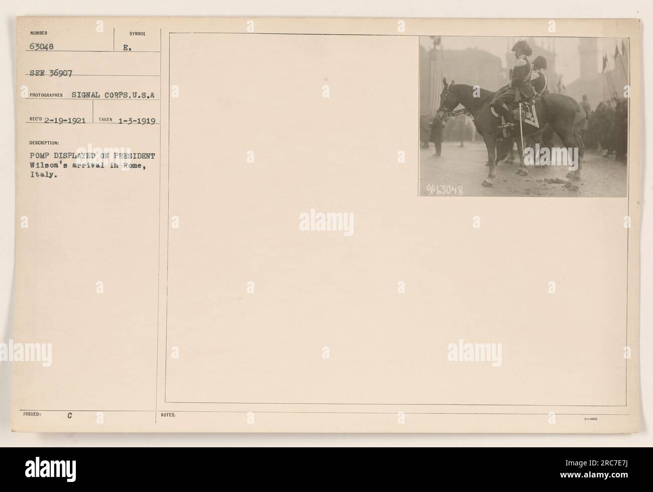 President Wilson arrives in Rome, Italy amidst great pomp and ceremony ...