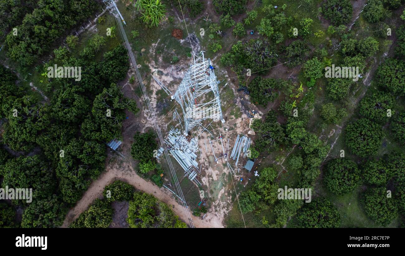 Architectural metal structures of frame base connection with rivets and ...