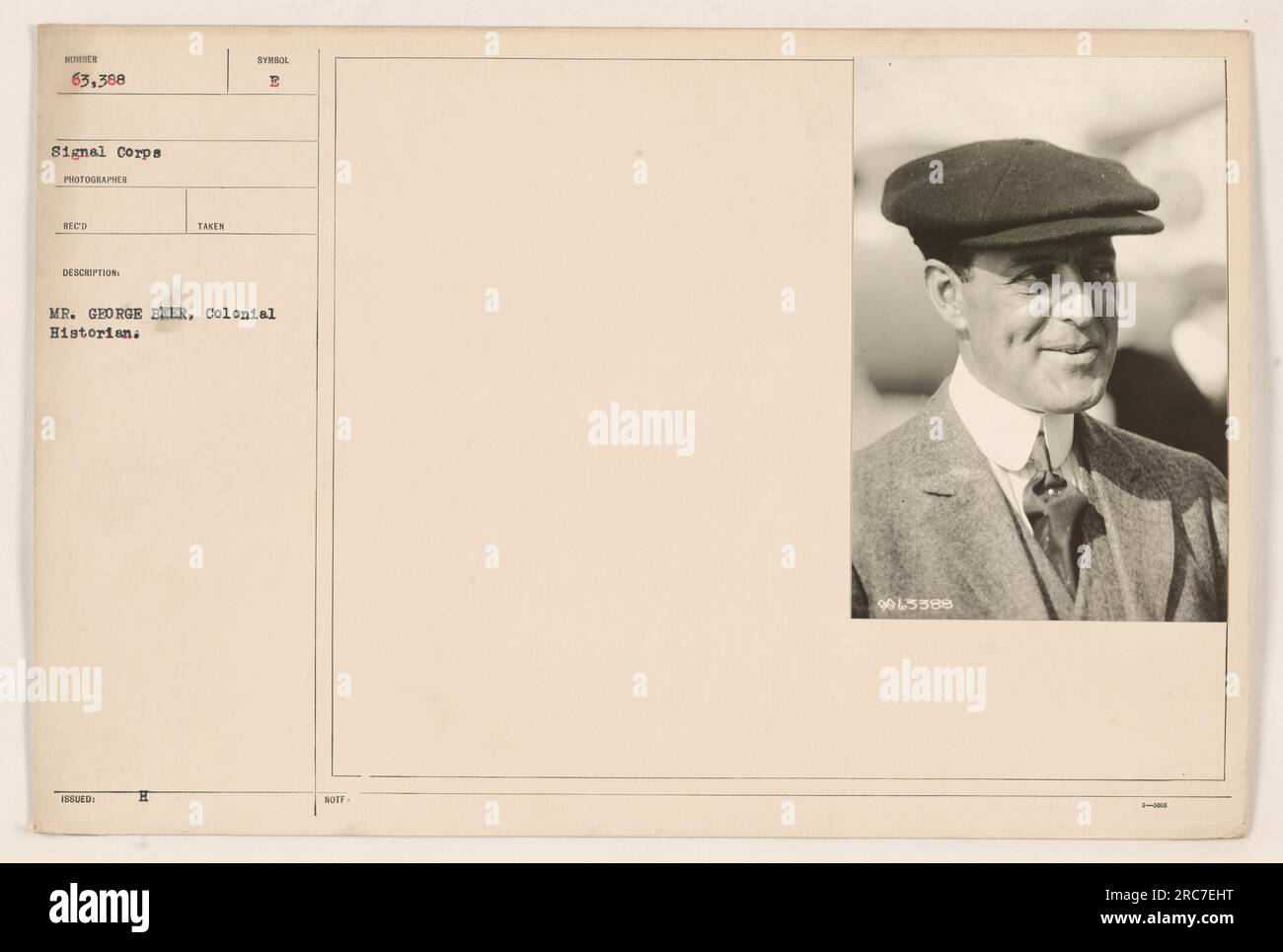 Photographic documentation of Mr. George Beer, a colonel and historian ...