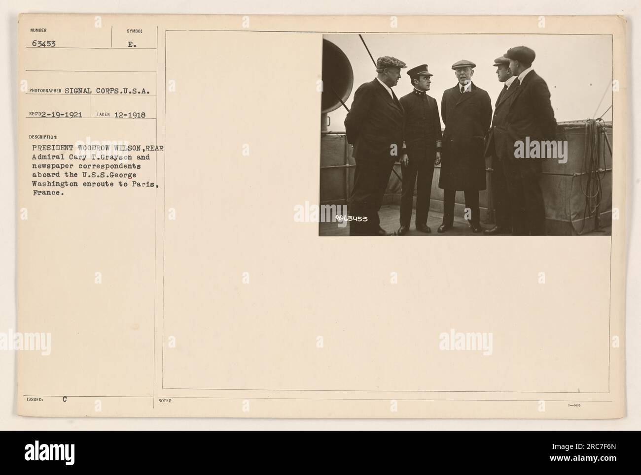 President Woodrow Wilson and Rear Admiral Cary T. Grayson were ...