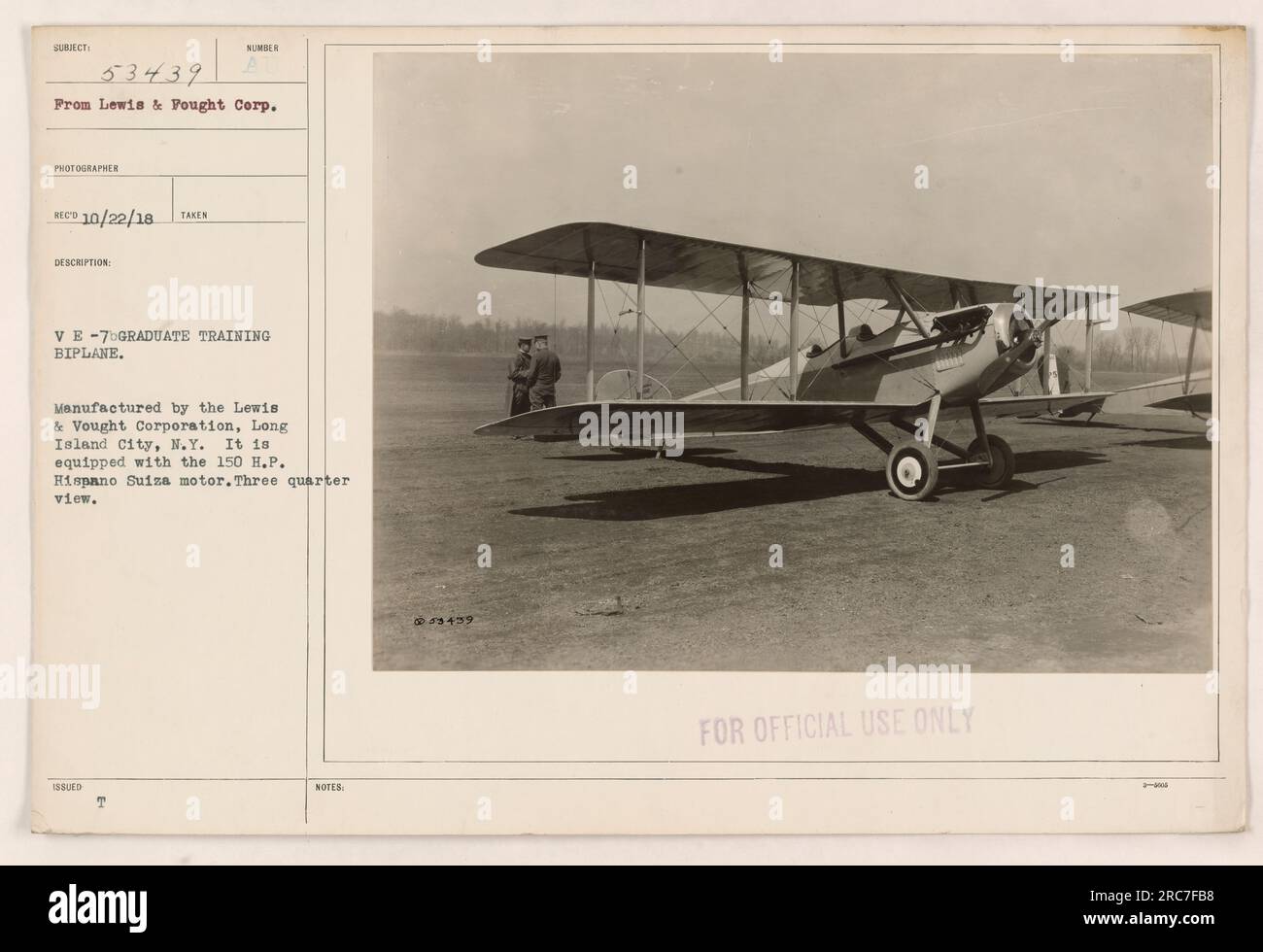 VE-7 Graduate Training Biplane manufactured by Lewis and Vought ...
