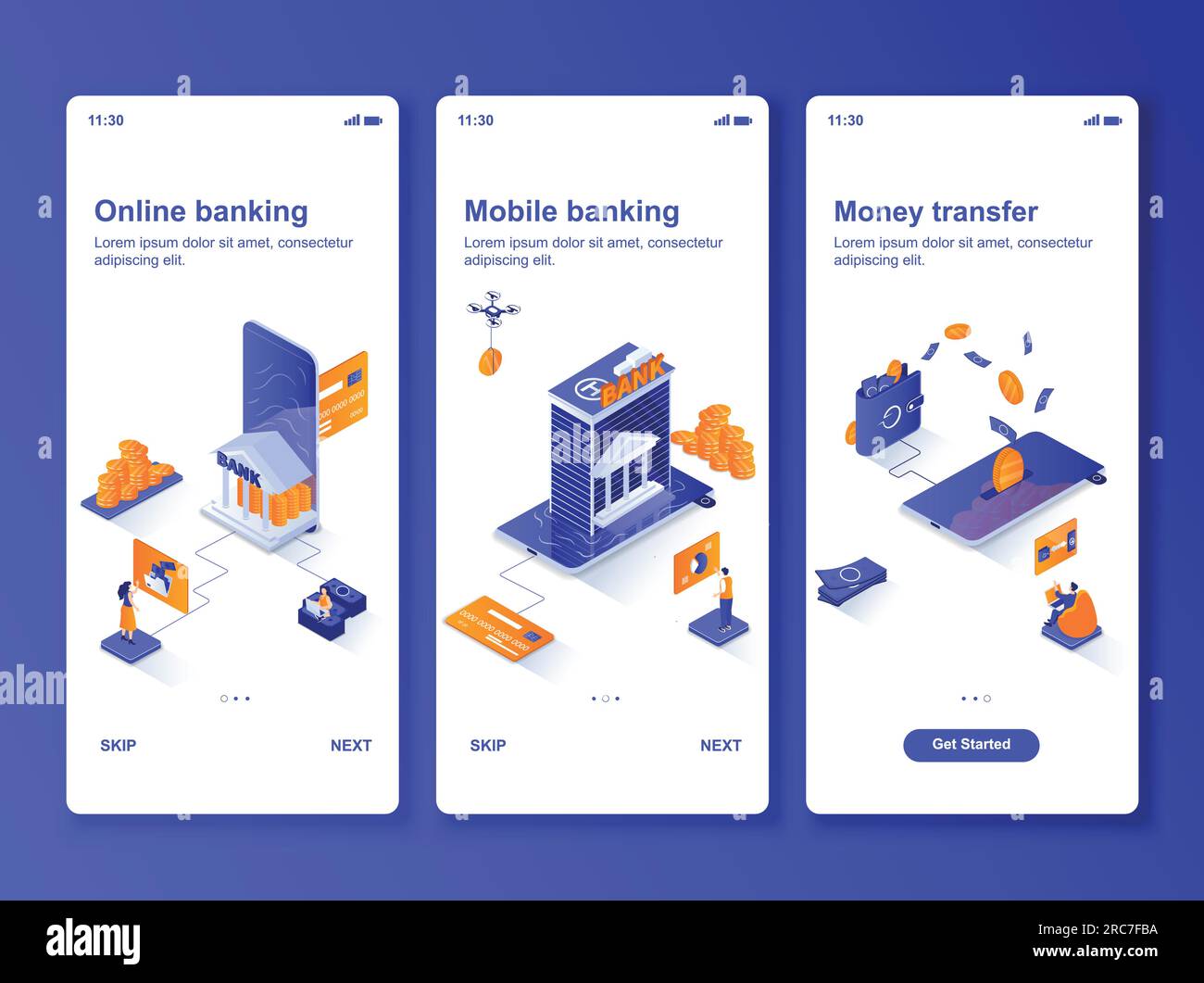 Mobile banking service Stock Vector Images - Alamy
