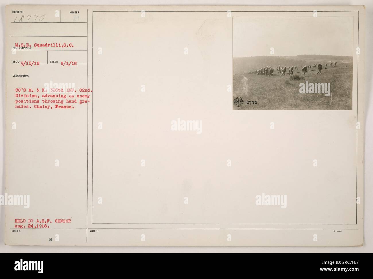 American soldiers from the 326th Infantry, 82nd Division are seen ...