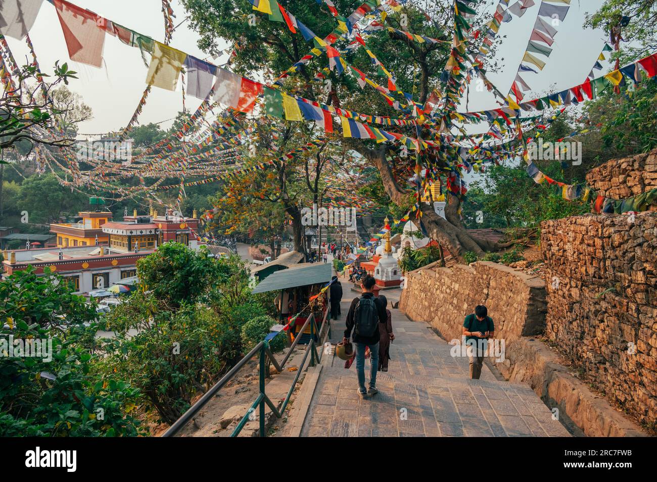 A Landscape around Swayambhunath temple, an ancient religious complex ...