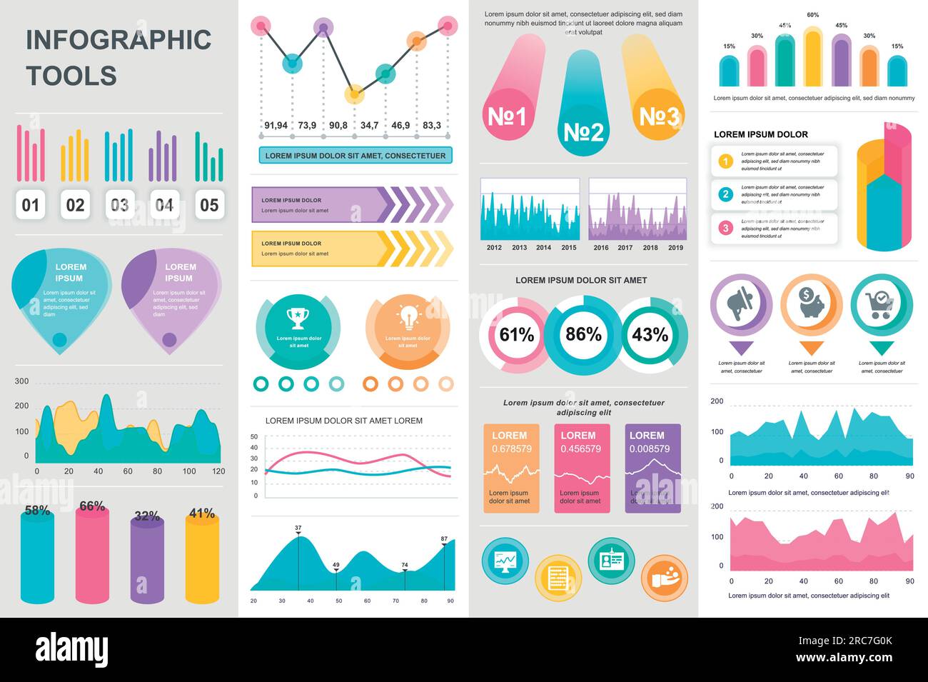 Infographic diagrams pie chart icons Stock Vector Images - Alamy
