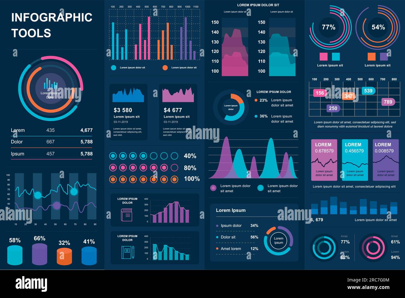 Infographic diagrams pie chart icons Stock Vector Images - Alamy