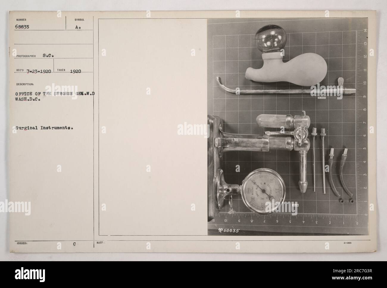 Photograph taken in 1920 at the Office of the Surgeon General in ...