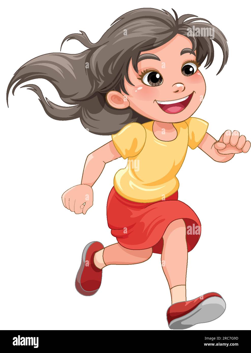 Cartoon Runner Girl
