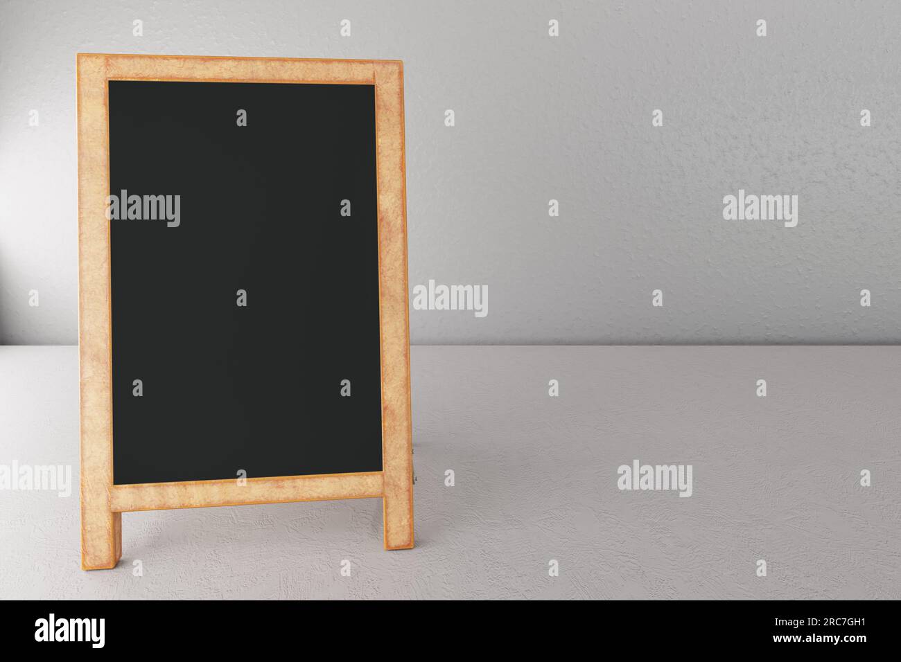 Blank Blackboard mockup template background on advertising board panel ...