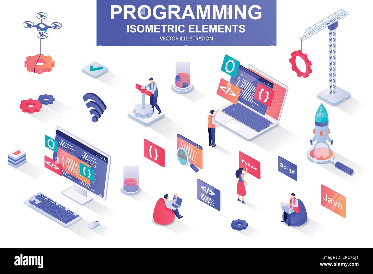 Full stack web developer Stock Vector Images - Alamy