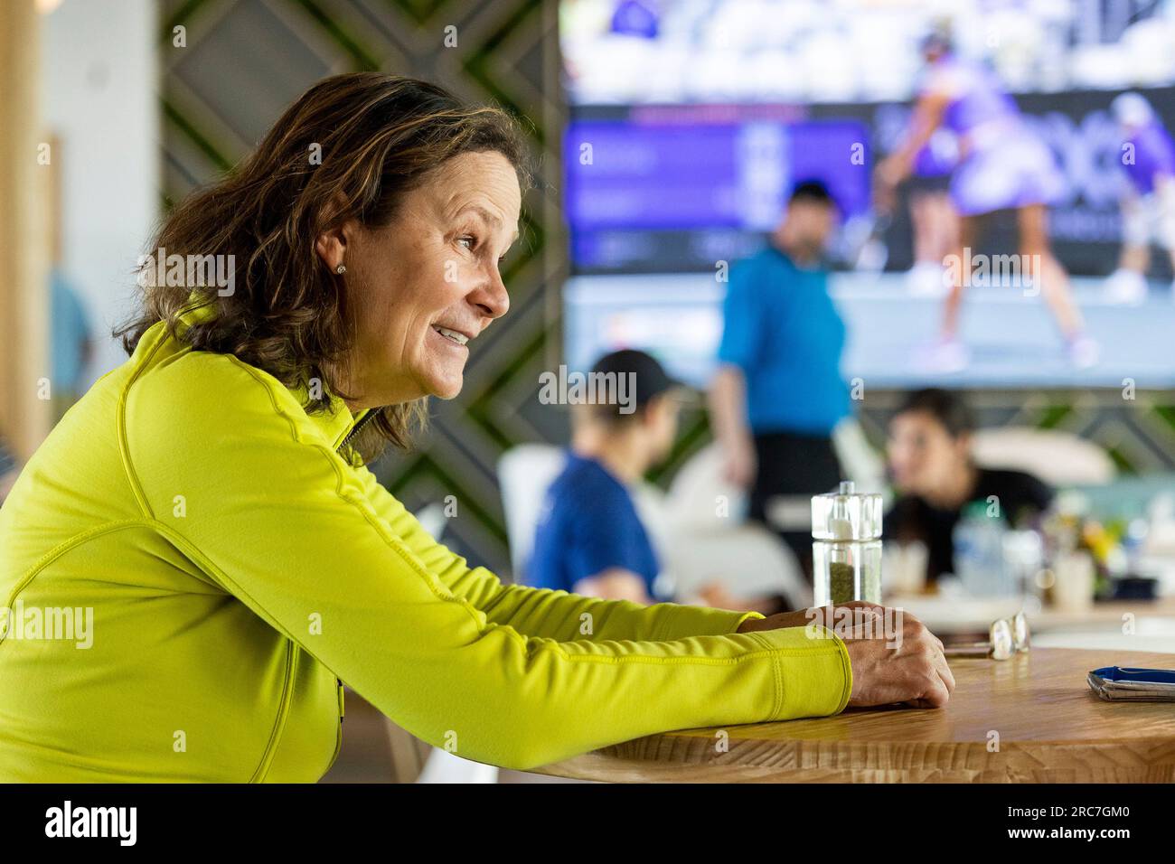 Pam Shriver, a former professional tennis player and current tennis ...
