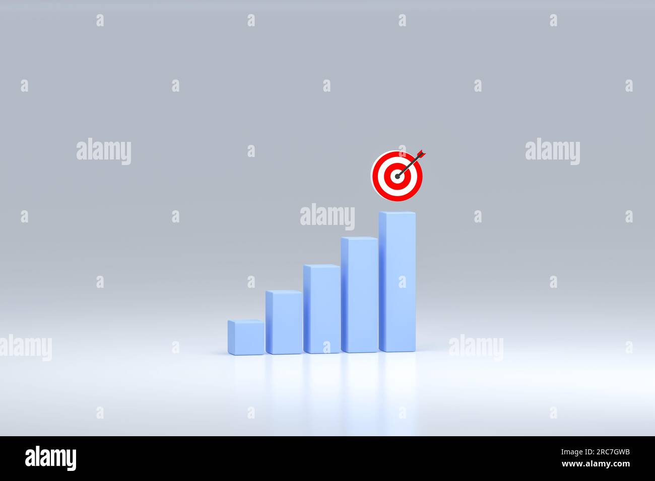 Growth chart and goal achievement. business infographics illustrate ...