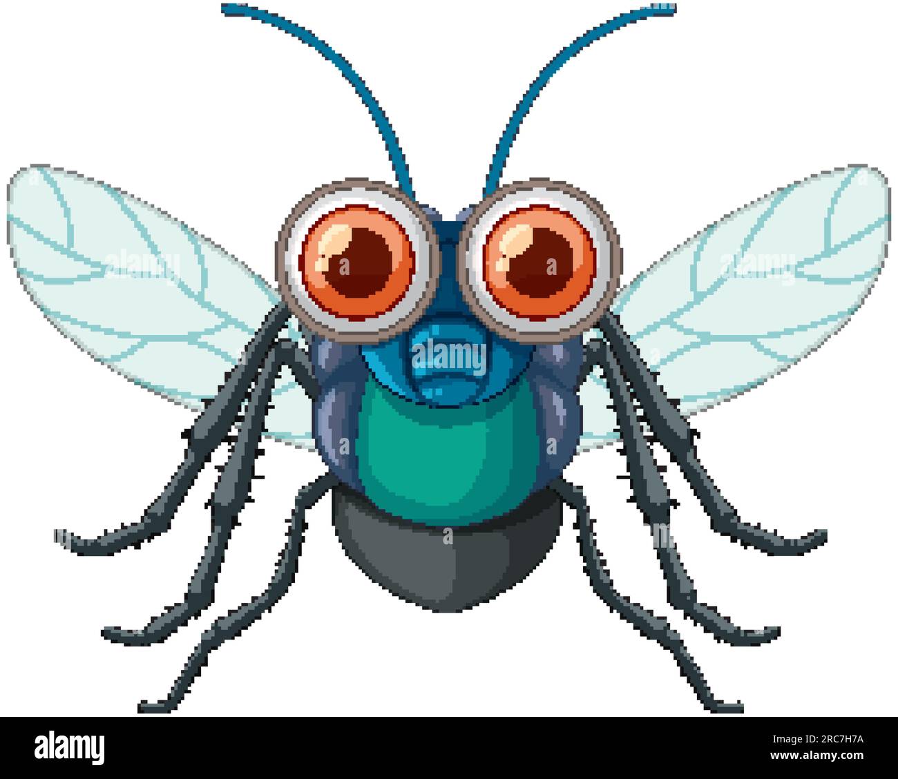 Happy fly cartoon character illustration Stock Vector Image & Art - Alamy